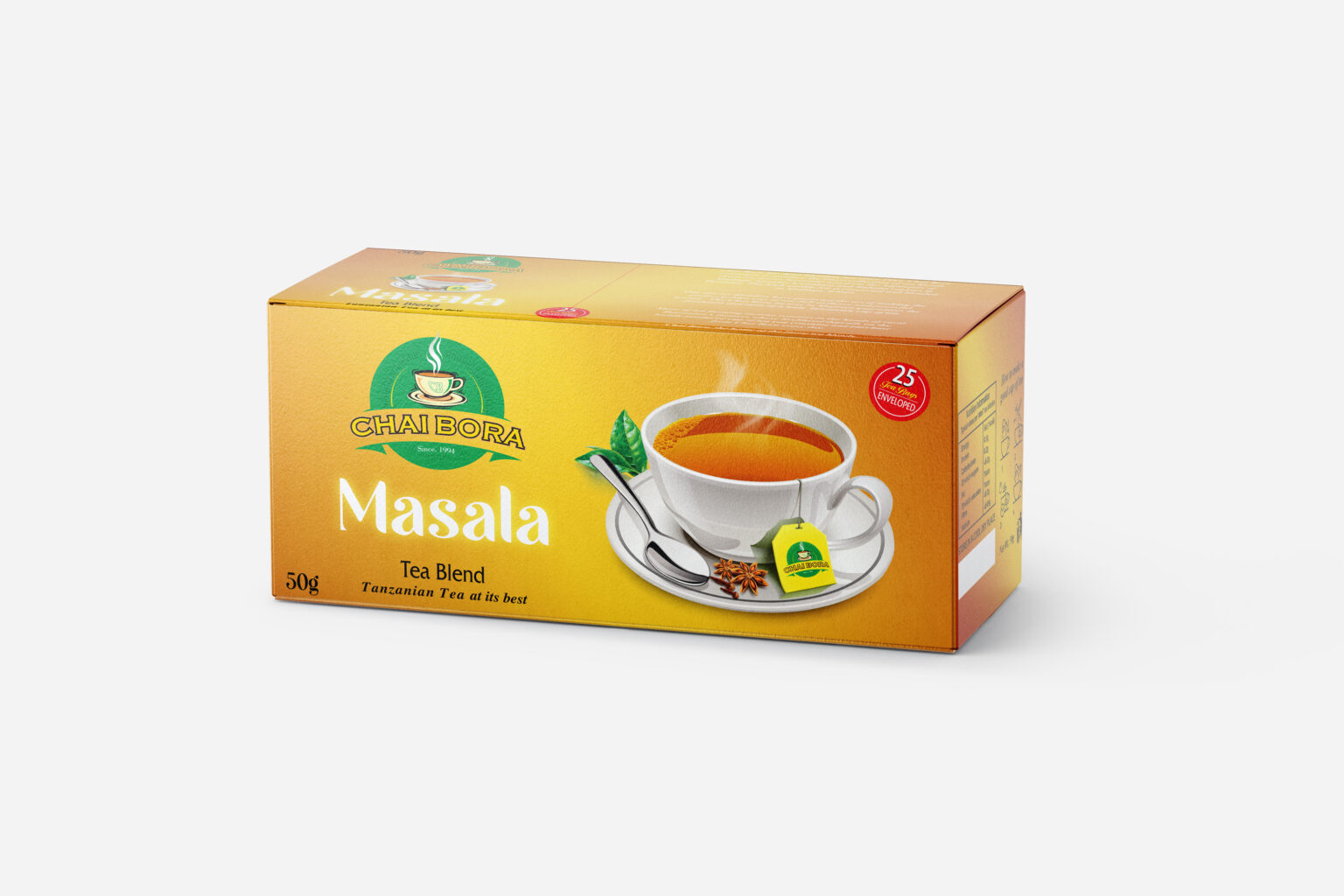 Chai Bora Masala Blend Tea Bags (24x50bags) | Online Shop Suvacor Ltd.